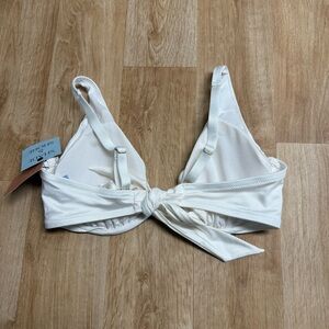Shade & Shore | Swim | Shade Shore Bikini Top Wired Tie Back Satin Off ...